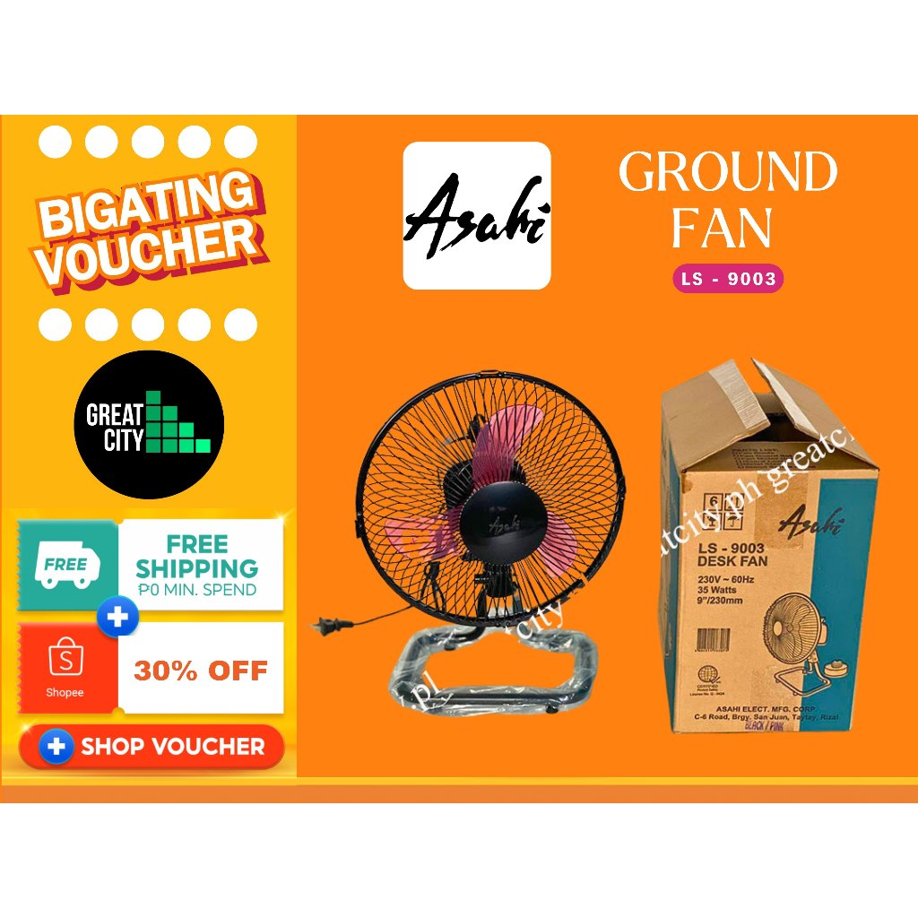 Asahi ORIGINAL Ground fan 9 Inches | Shopee Philippines