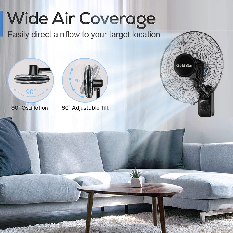 Gold Star Powerful Electric Fan Wall Fan Multifuction Stand Fan Energy ...