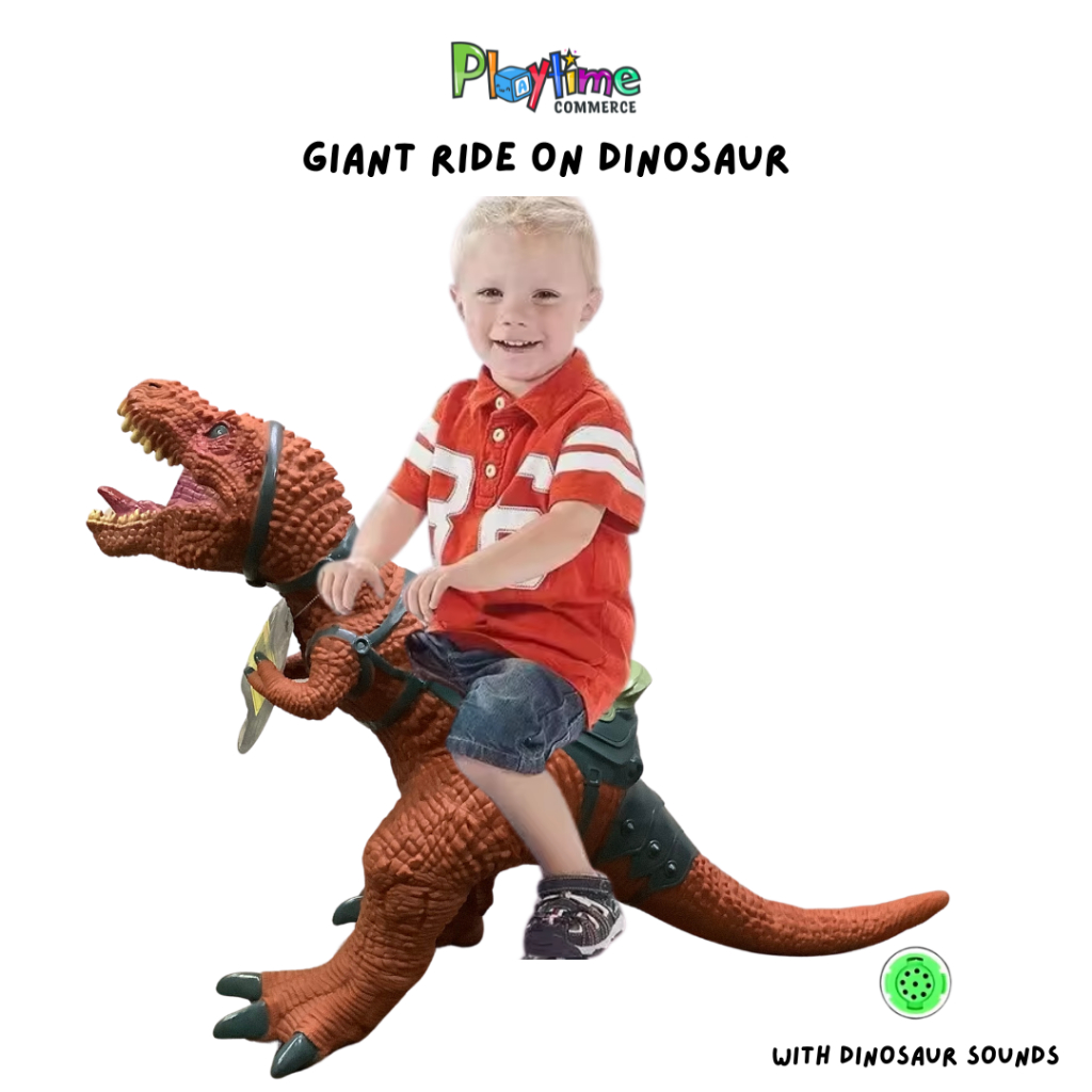 High Quality Ride On Dinosaur Triceratops with Sounds 3 feet Rubberized ...