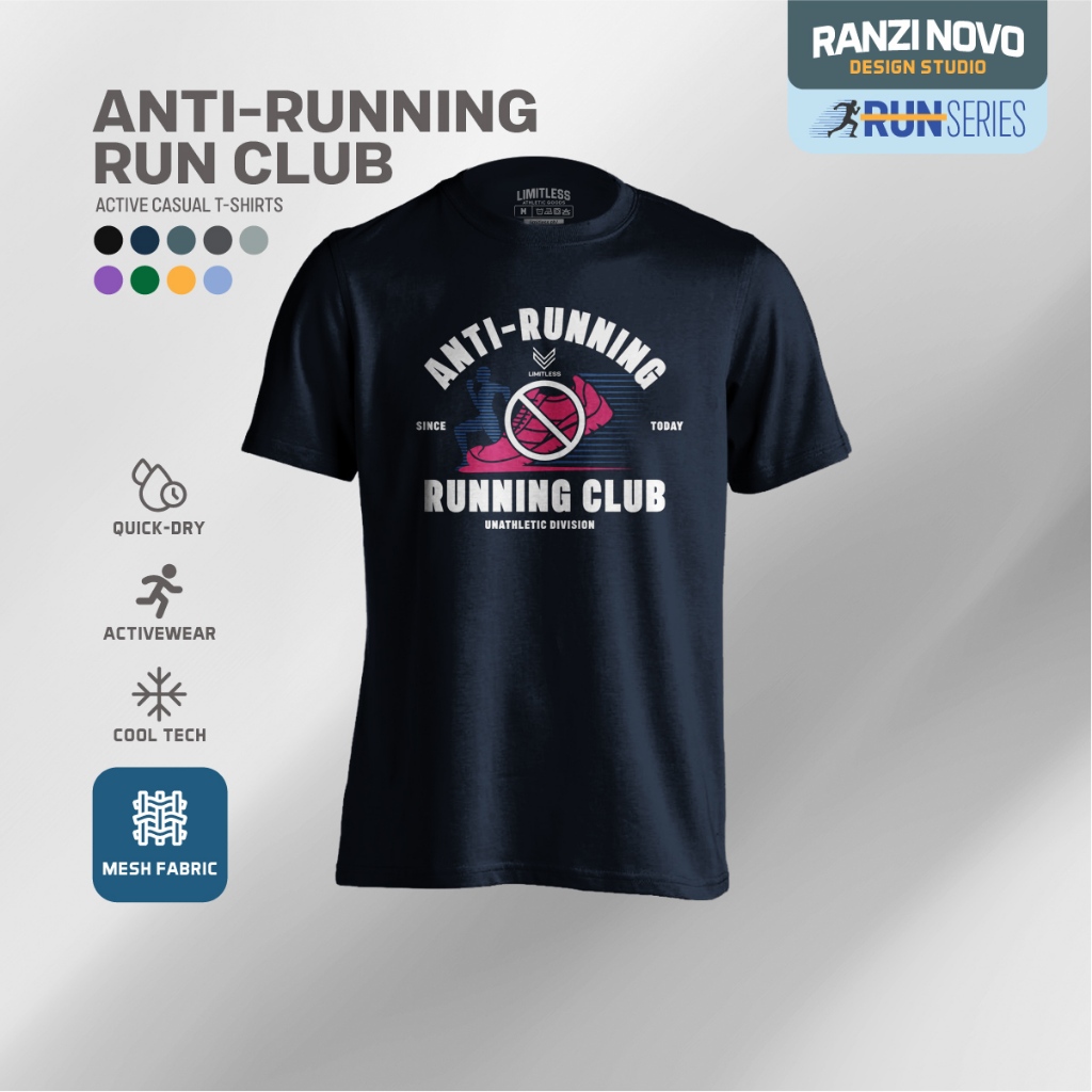 Anti-Running Run Club Shirt - Drifit Running Activewear Funny Cycling ...
