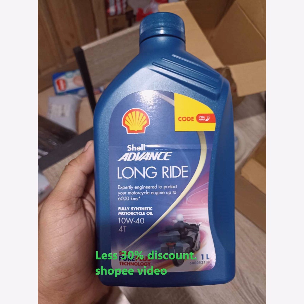 Shell Advance Long Ride 10W-40 1Liter Fully Synthetic Oil/Motul 1L ...
