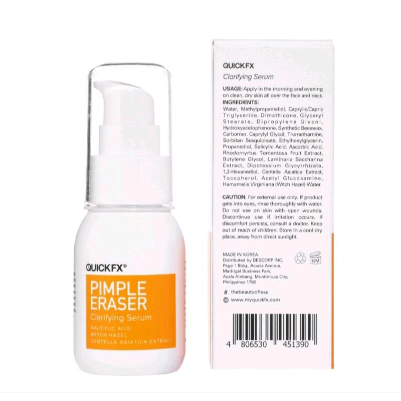 QUICKFX Pimple Eraser Clarifying Serum 30ML | Shopee Philippines