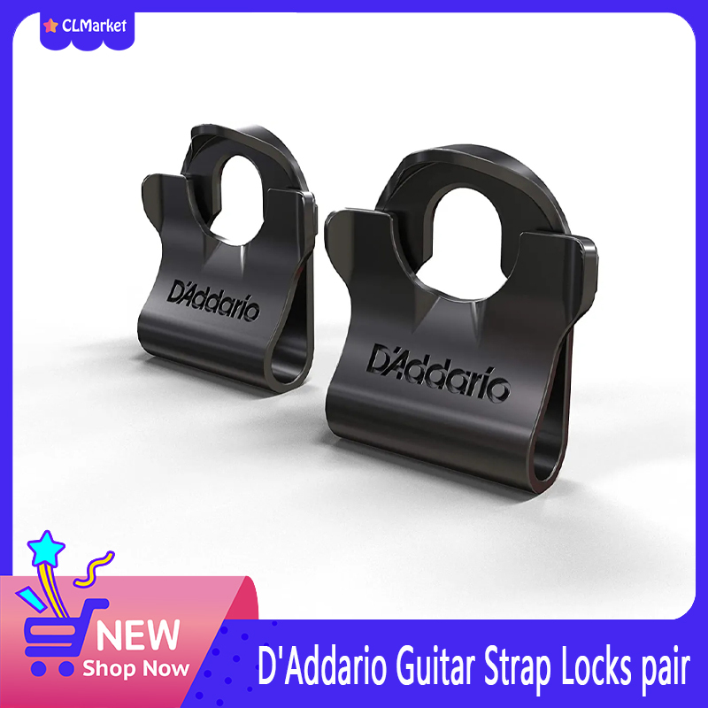 D'Addario High Quality Guitar Strap Locks Pair Dual-Lock Strap Lock ...