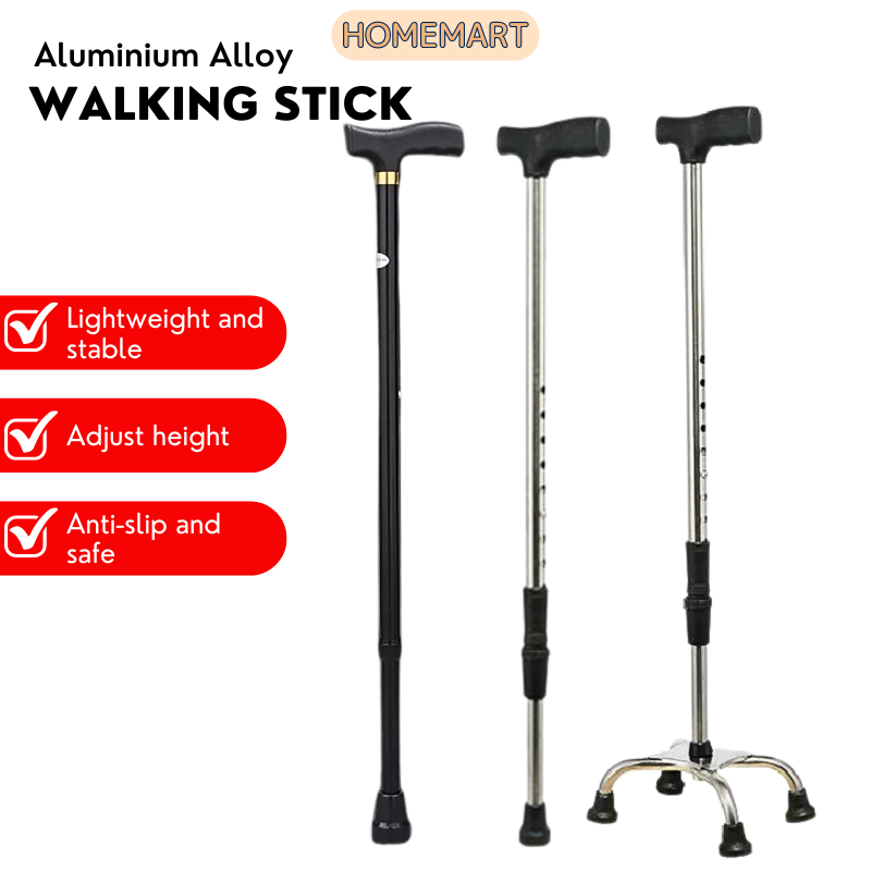 Walking Stick Aluminium Alloy Single Cane Lightweight Tungkod For ...