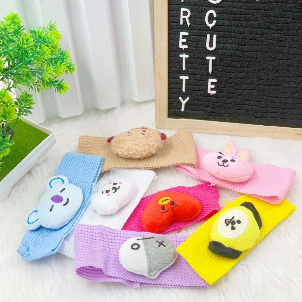 turban kpop bt21 character child turban plush headband concert props ...