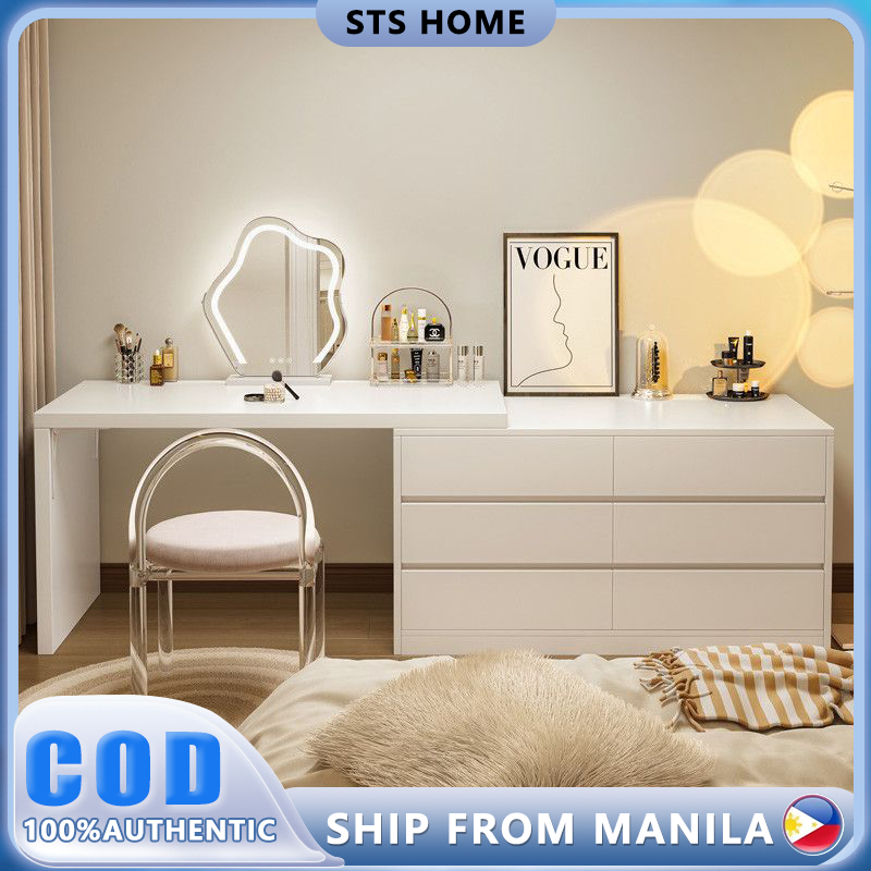 【120CM】Simple Modern Vanity Table Dressing Table Makeup with Drawer ...