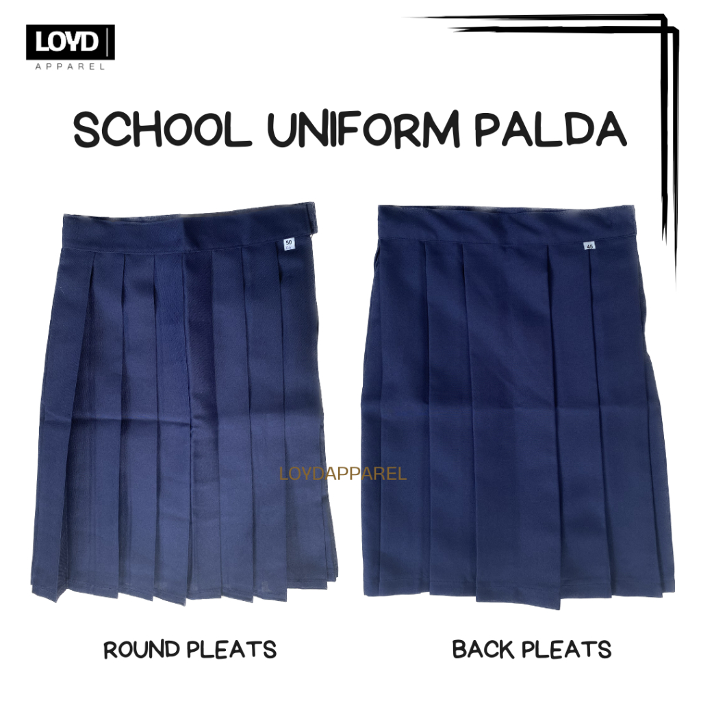 Palda Skirt Navy Blue School Uniform for Girls Elementary High School ...
