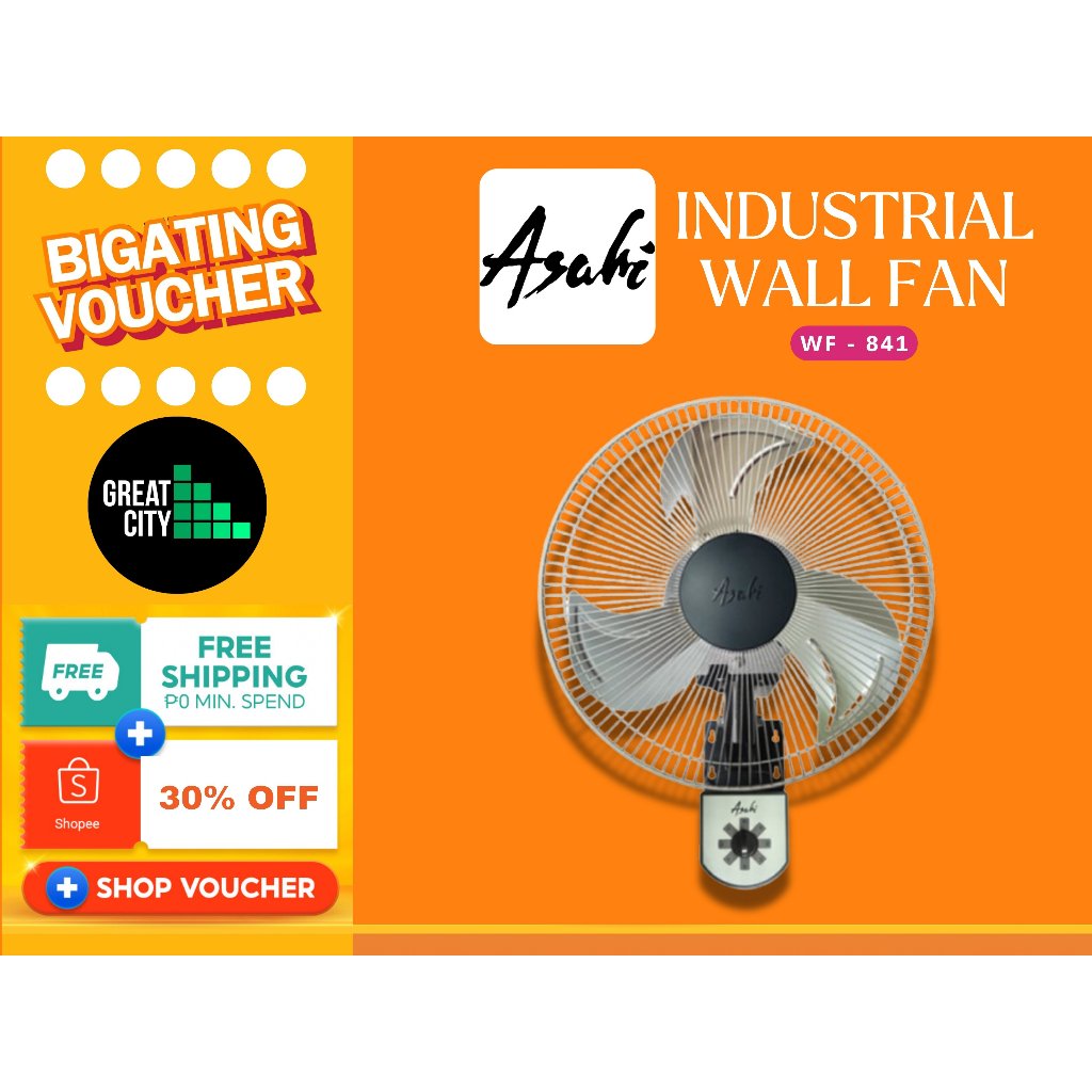 Asahi ORIGINAL WF-841 Industrial Wall Fan | Shopee Philippines