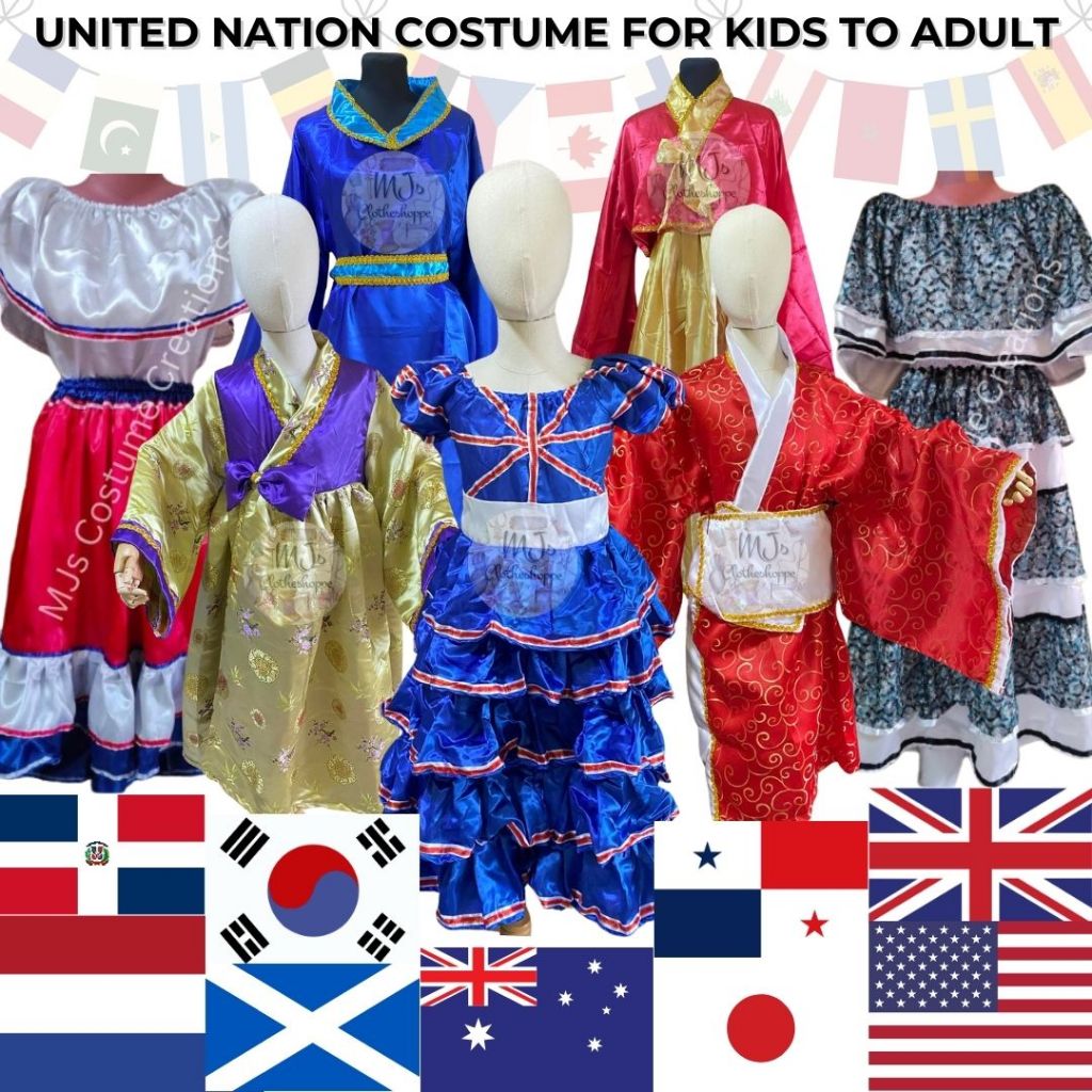 UNITED NATION COSTUME FOR KIDS TO TEENS SET B | Shopee Philippines