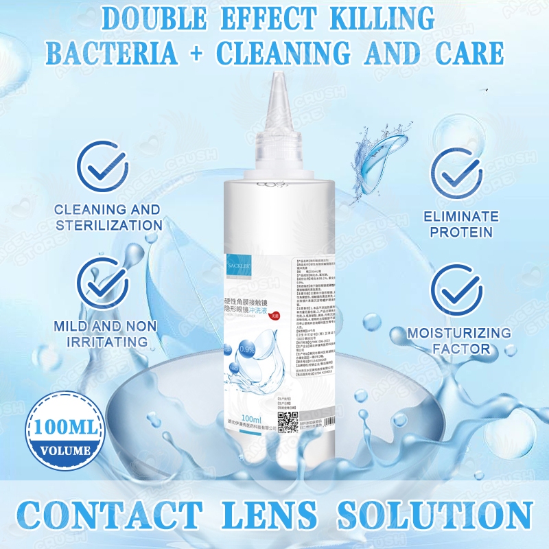 100ML Eye Solution for Contact Lenses Care Liquid Eliminates Bacteria ...