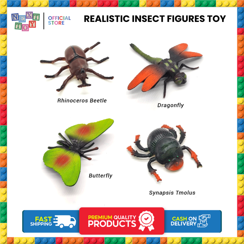 NextToy Realistic Insect Figures Toy, Halloween Party Favor School ...