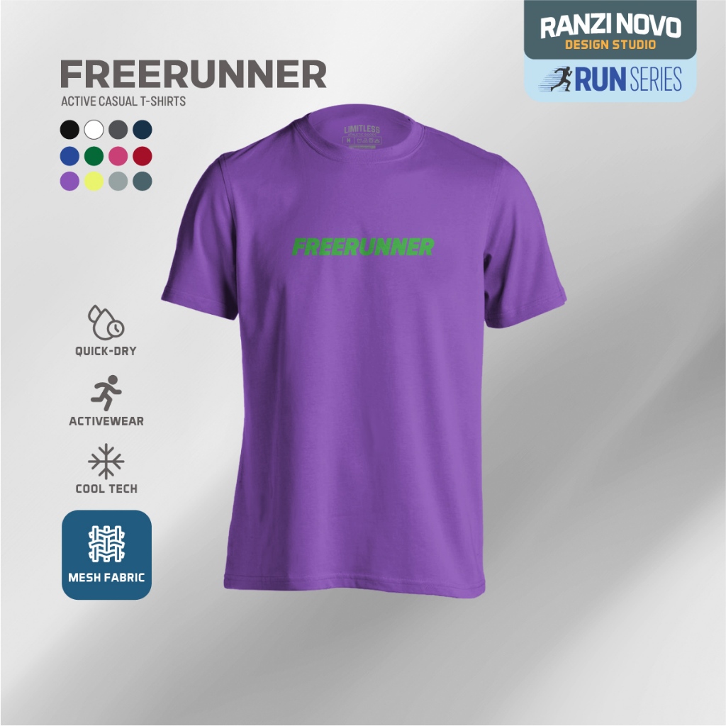 Freerunner Shirt - Drifit Running Activewear Run Parkour Freerun Runner ...