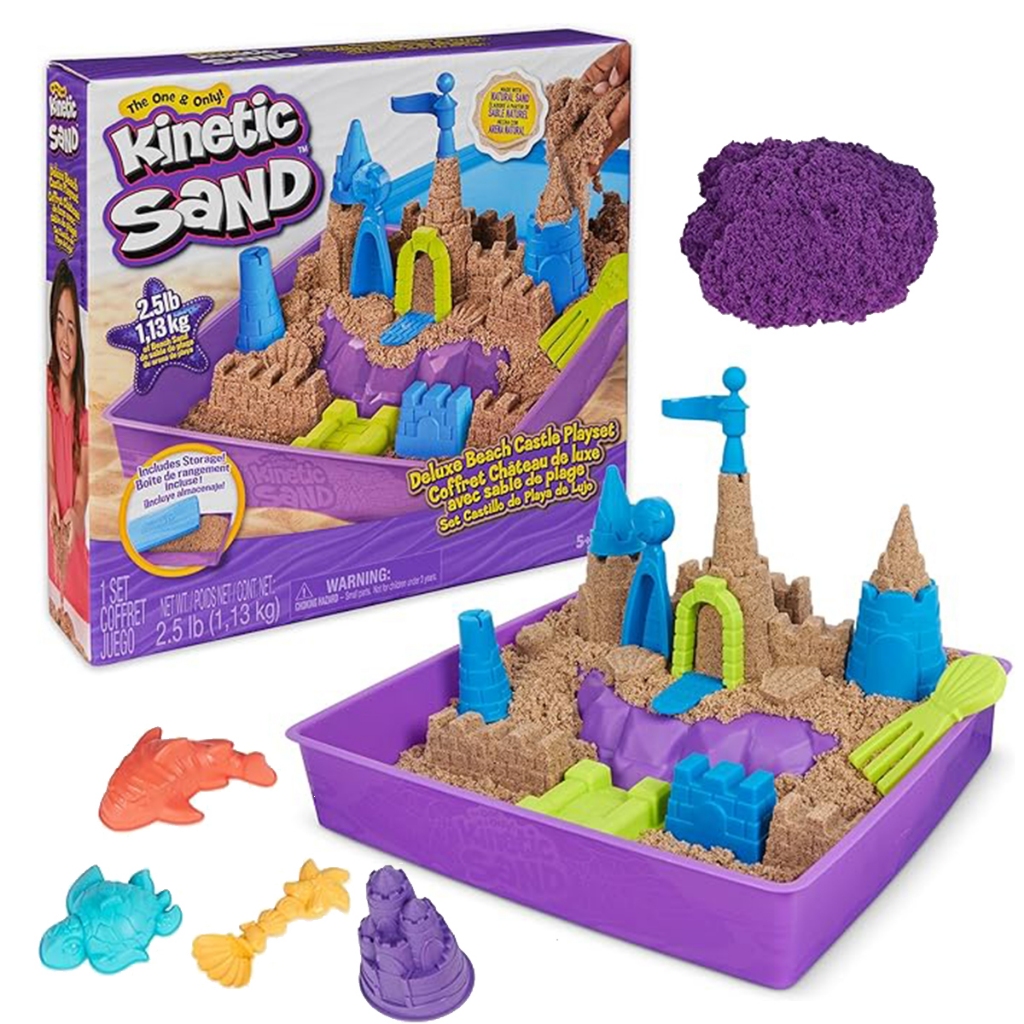 39 Pcs Kinetic Sand Playing Toy DIY Beach Tool Sandbox Set Purple Pink ...