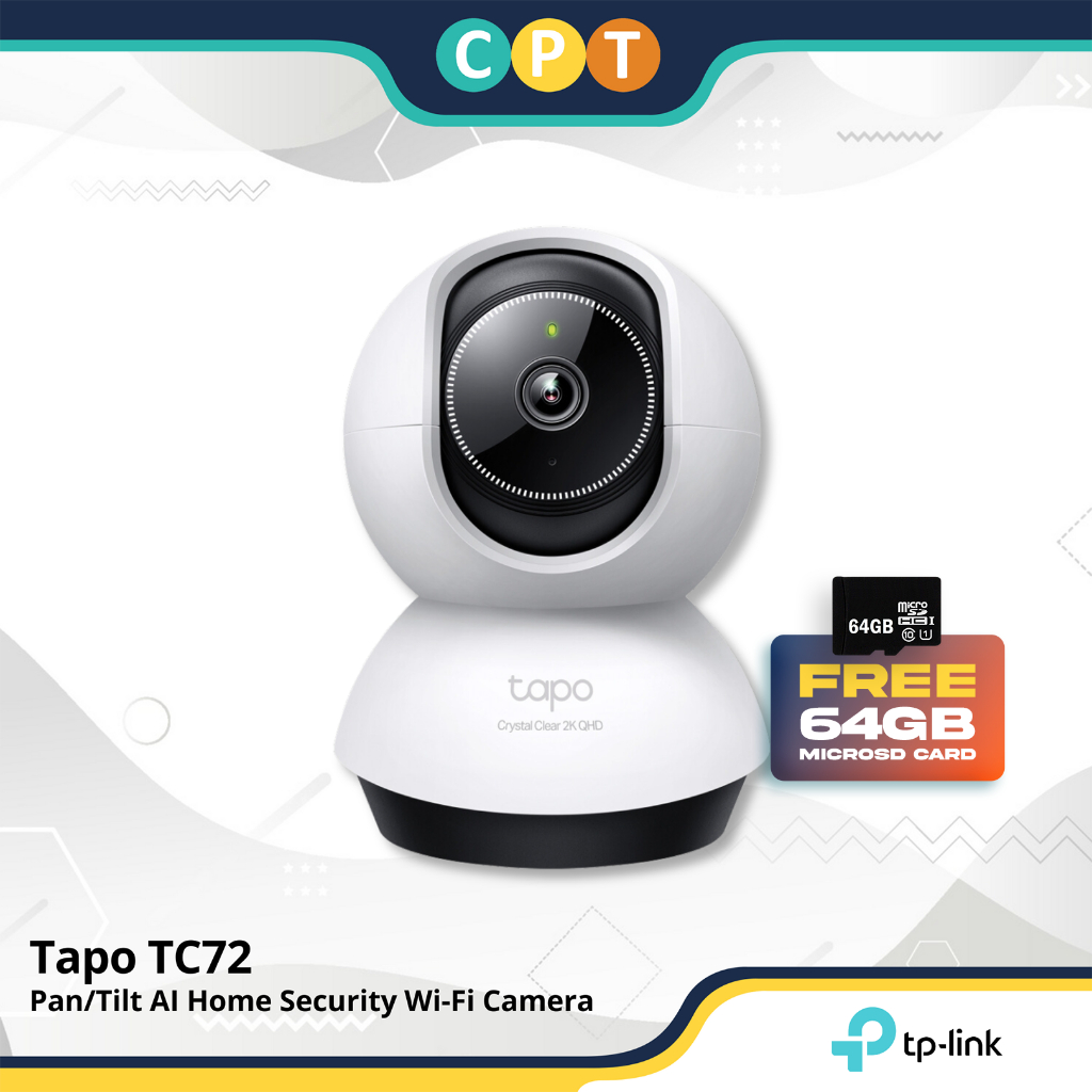 TP-Link Tapo TC72 2K 4MP Pan/Tilt AI Home Security Wi-Fi Indoor CCTV ...