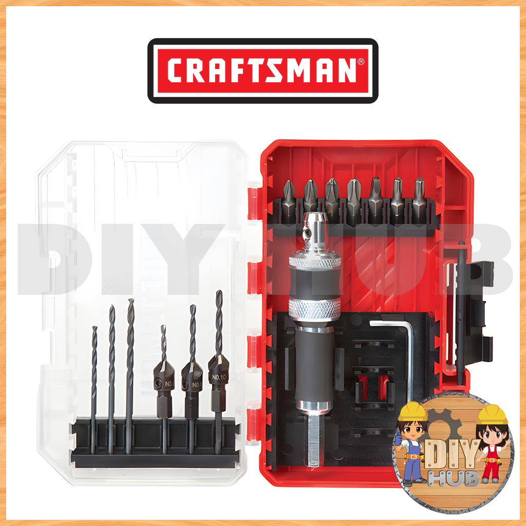 CRAFTSMAN Countersink Magnetic Flip Drive Bit Set (CMAF1215) | Shopee ...