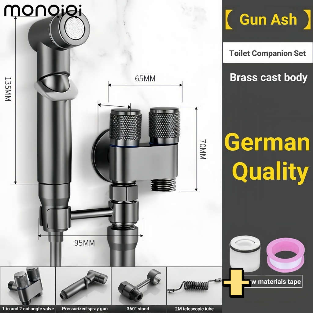 Handheld Bidet Sprayer Set Spray Gun Bathroom Self-Cleaning Handheld ...