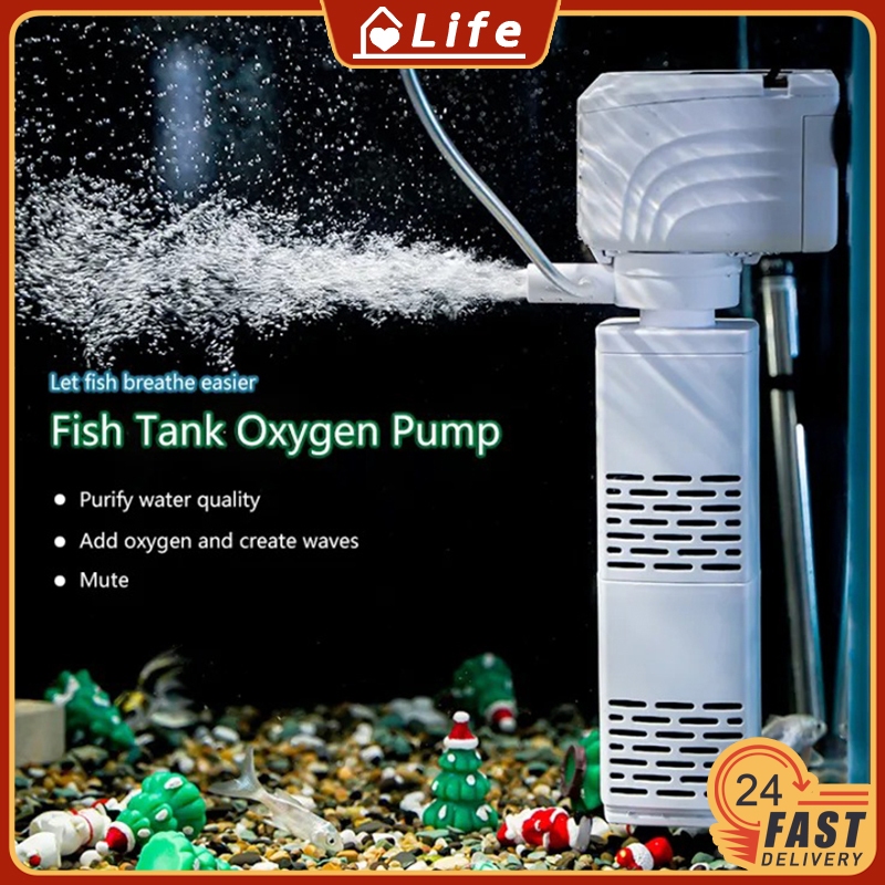 3 in 1 Aquarium Fish Tank Filter Air Pump for Aquarium Oxygen Pump Wave ...