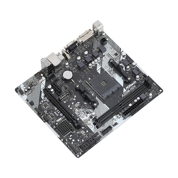 ASROCK A320M-HDV R4.0 Motherboard AMD AM4 Socket Ultra M.2 32 Gb/s ...