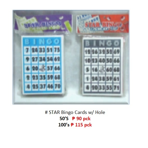 STAR Bingo Cards with Hole | Shopee Philippines