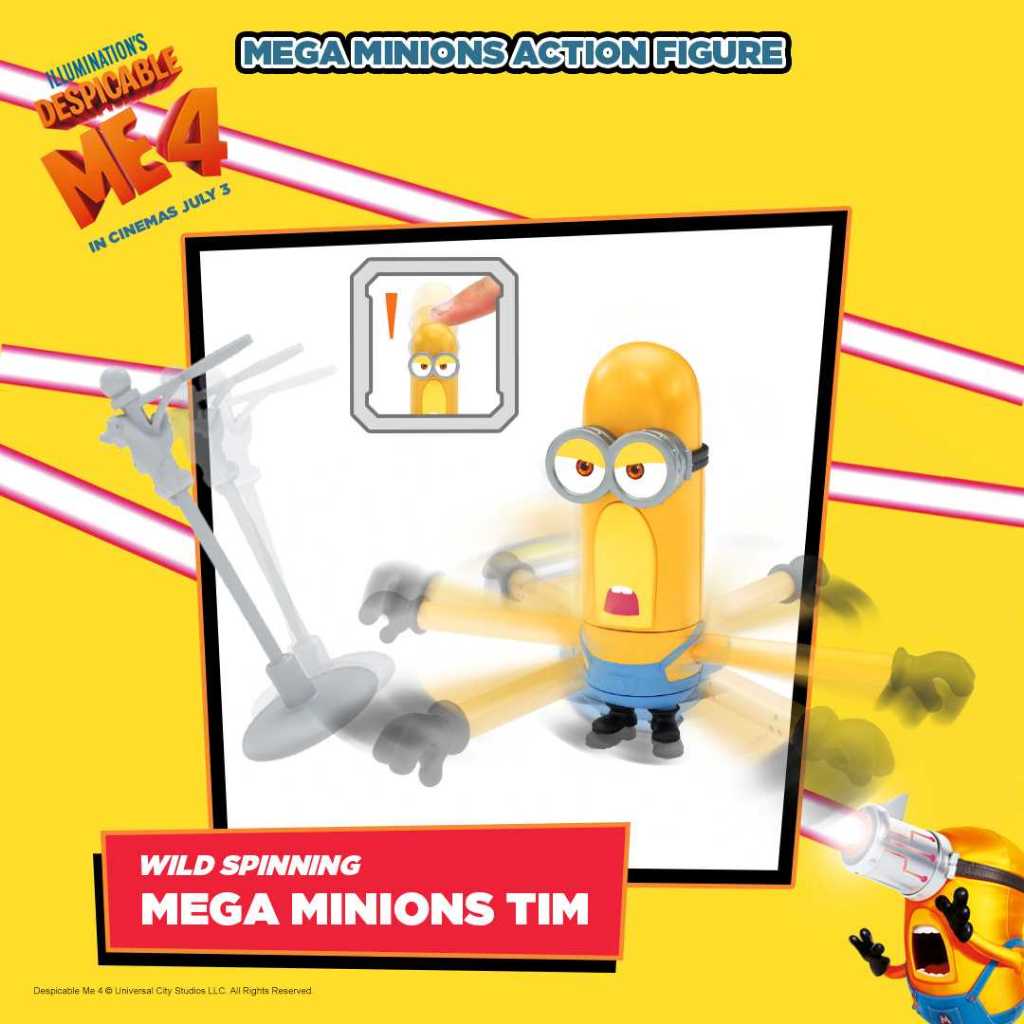 Despicable Me 4 Mega Minions Tim Wild Spinning | Shopee Philippines