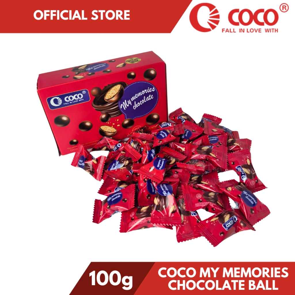 【BUY 1 TAKE 1】COCO My Memories Chocolate Ball Inner Box 100g | Shopee ...