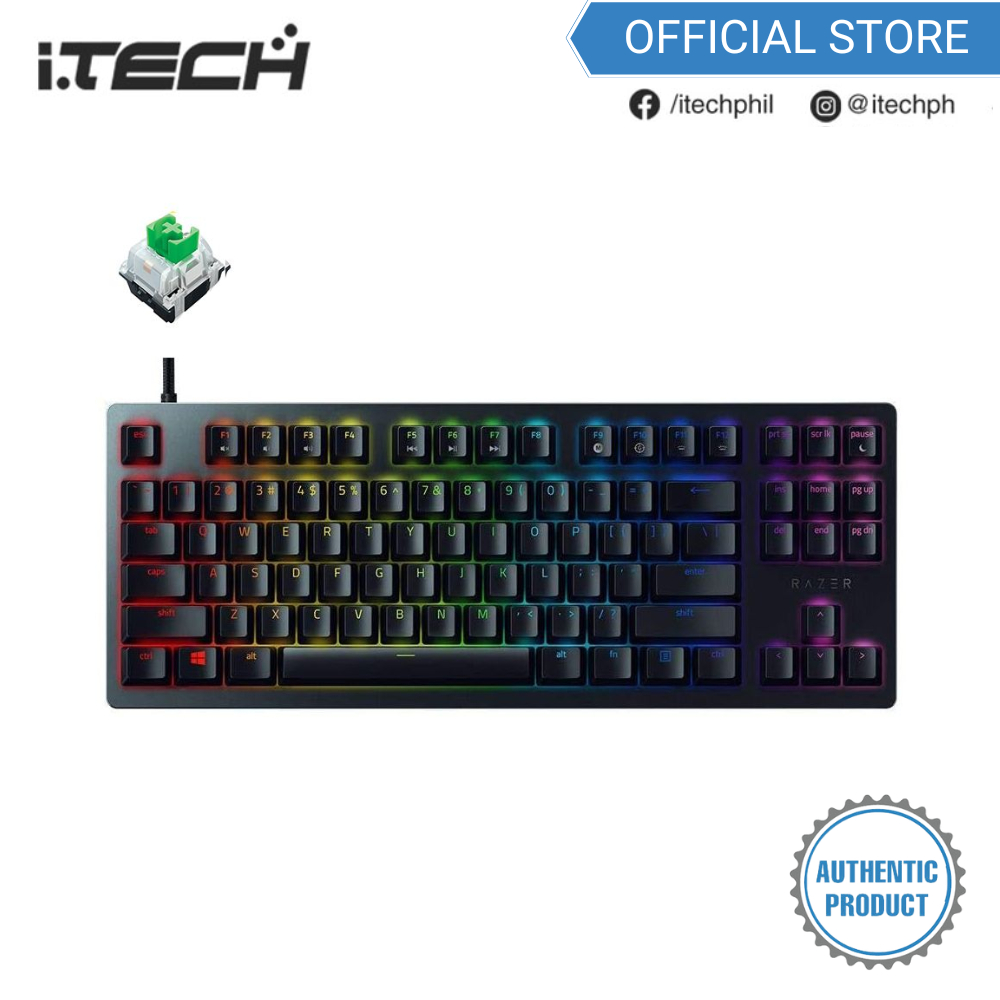 Razer Blackwidow Chroma V3 TKL Compact Mechanical Keyboard [Green] RZ03 ...