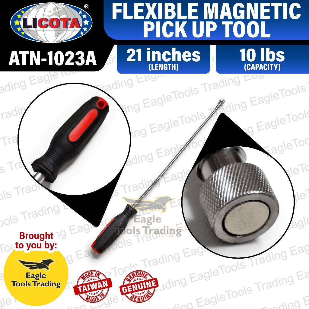 Licota Flexible Magnetic Pick-up Tool | 10lbs | 21 inches | ATN-1023A ...