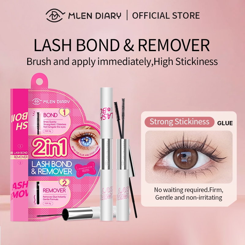 MLEN DIARY Lash Glue Long lasting Seamless Lash Bond for False Lashes ...