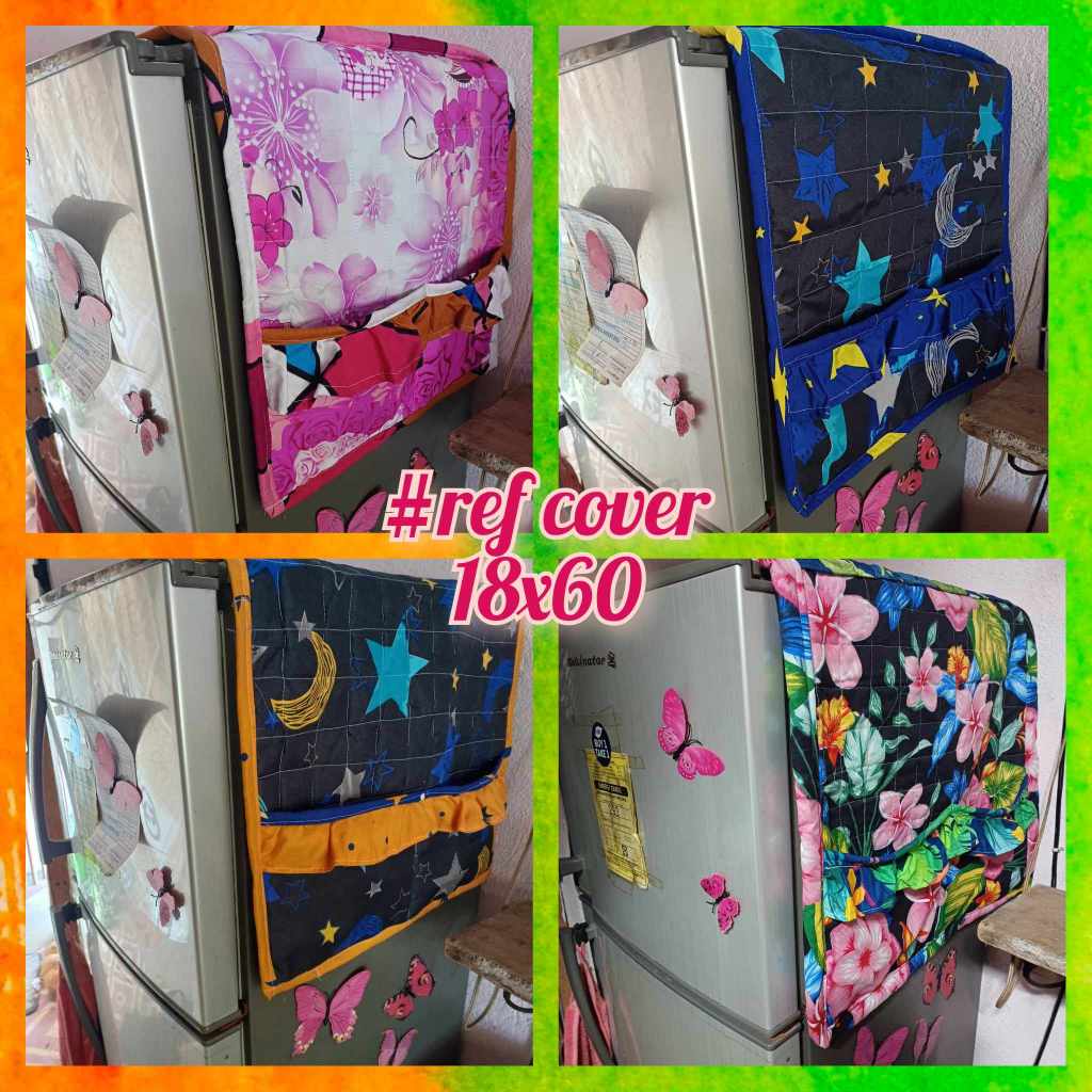 Refrigerator cover - ref dust cover with 2 pockets on both sides ...