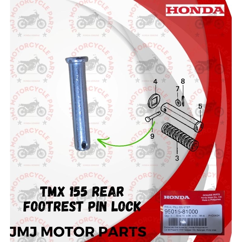 Tmx 155 Rear Footrest Pin (1pc only) Genuine Honda | Shopee Philippines