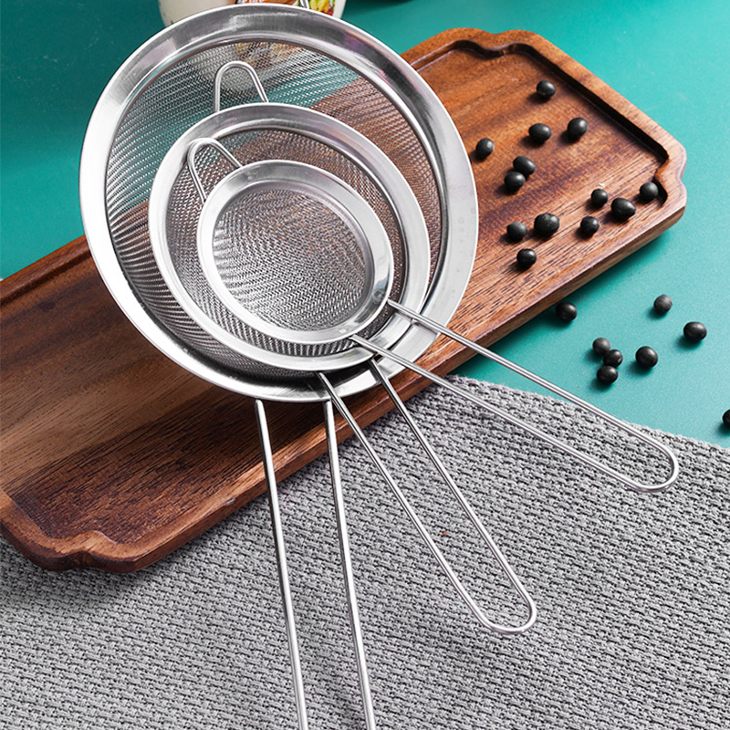 3PCS Food Strainer Set (With Stainless Steel Handle) Oil Strainer for ...