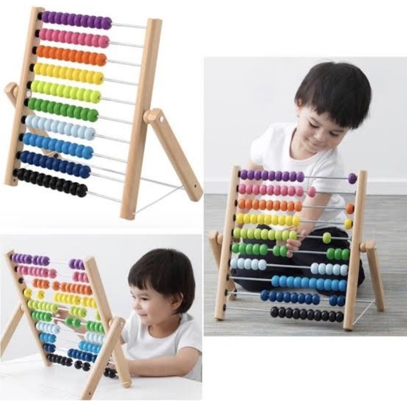 Wooden Abacus for Kids - IKEA MULA | Shopee Philippines