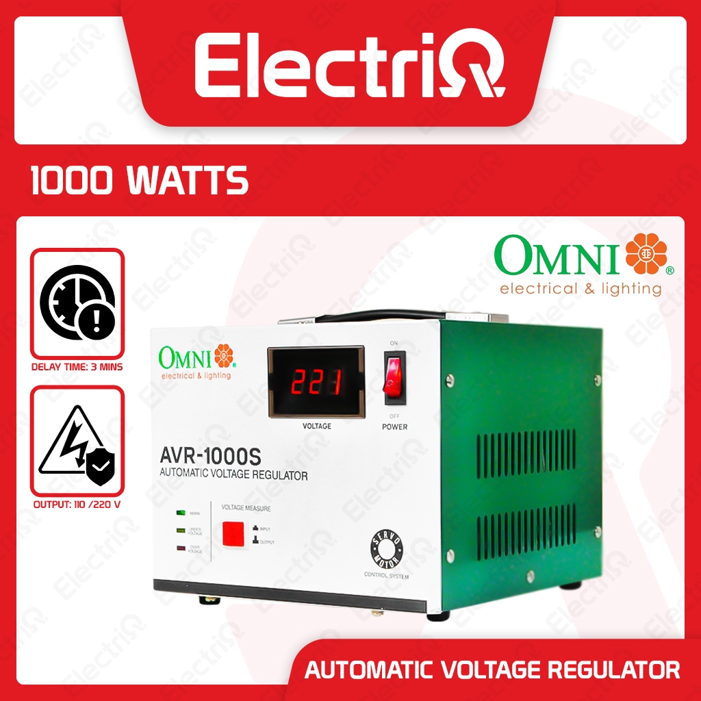 Electriq l Omni AVR Servo Motor Automatic Voltage Regulator 1000W AVR ...