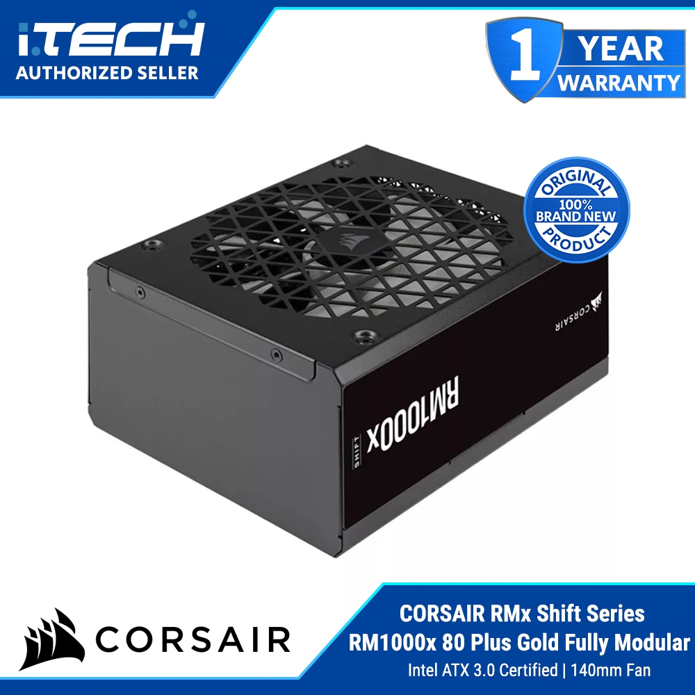 CORSAIR RMx Shift Series RM1000x 80 Plus Gold Fully Modular Power ...