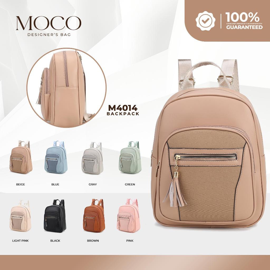 Moco Bags Korean Fashion Original Backpack PU Leather Bags For Large Storage Capacity M4014 ...