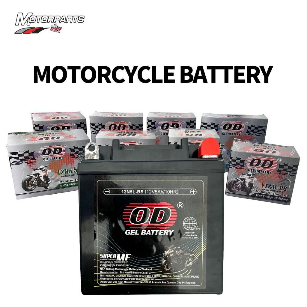 OD motorcycle battery YB3L/YTX7L/12N7BL/12N5L/YTX5L/YTZ7V/12N6.5L/YTX4L ...
