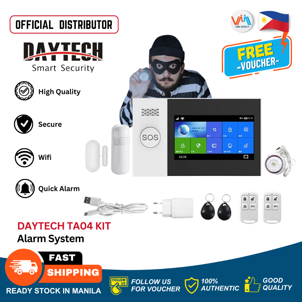 DAYTECH TA04 Home Security Alarm System WIFI GSM Phone Control With ...