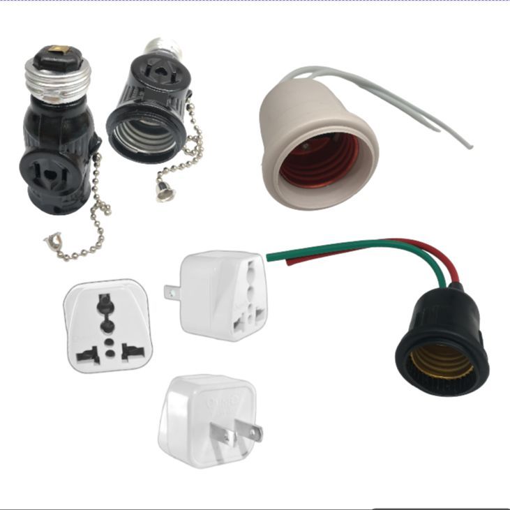 Multi Socket Conversion Plug and Bulb Socket 2 Outlet Light Socket ...