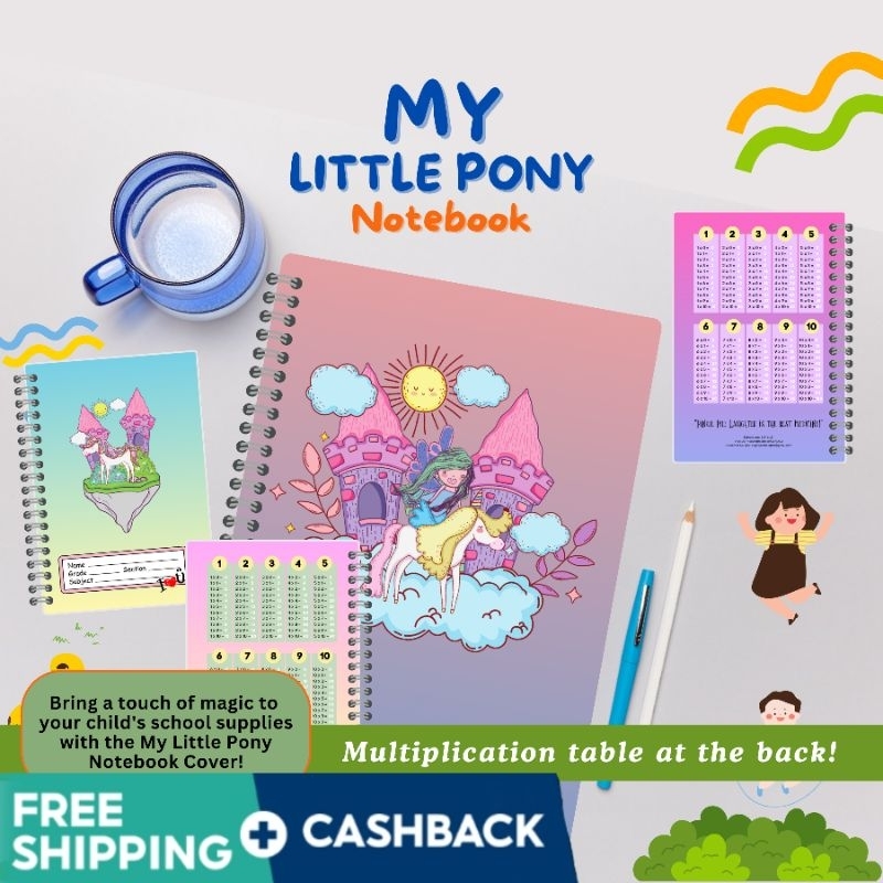 My Little Pony Notebook with Multiplication Table | Shopee Philippines