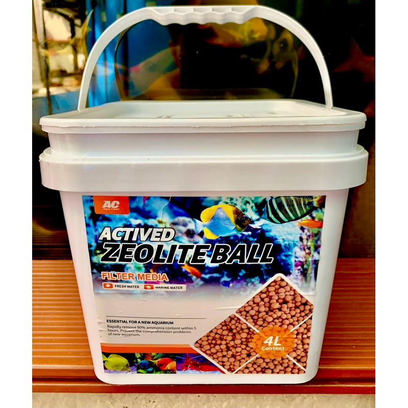 ACTIVED ZEOLITE BALL (by AquaClean) 4 Liter Content, Ammonia & Nitrite ...