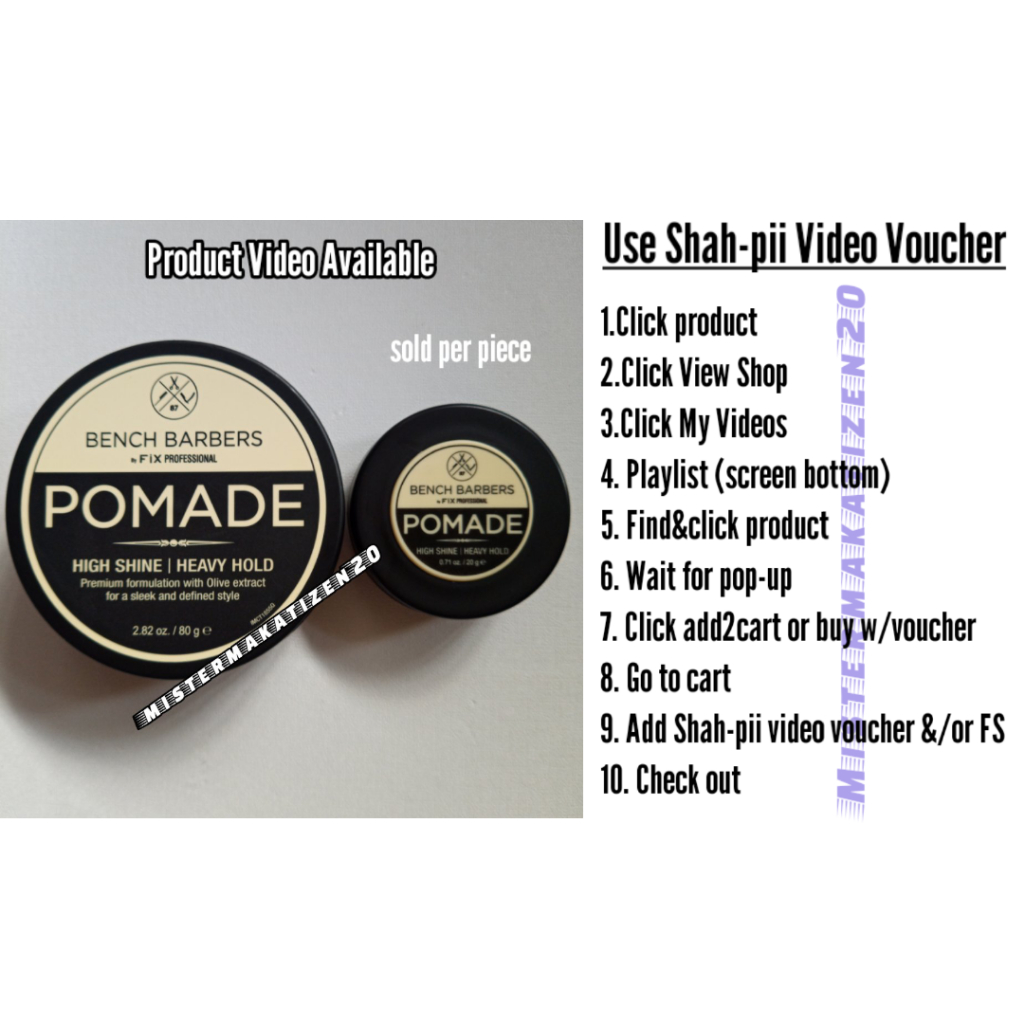 Bench Barbers Pomade High Shine 80g/20g | Shopee Philippines