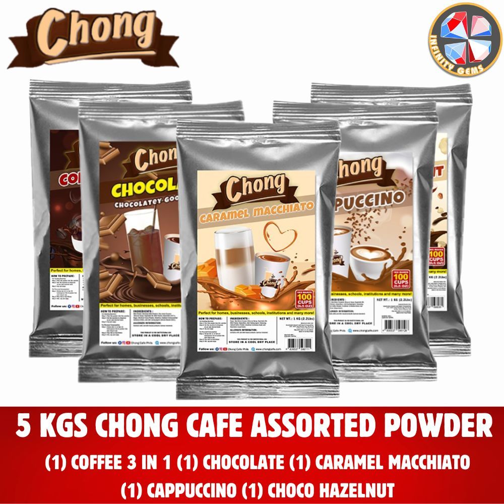 5 KGS CHONG CAFE ASSORTED PREMIXED POWDER (3IN1-CHOCO-CM-CPP-CH ...