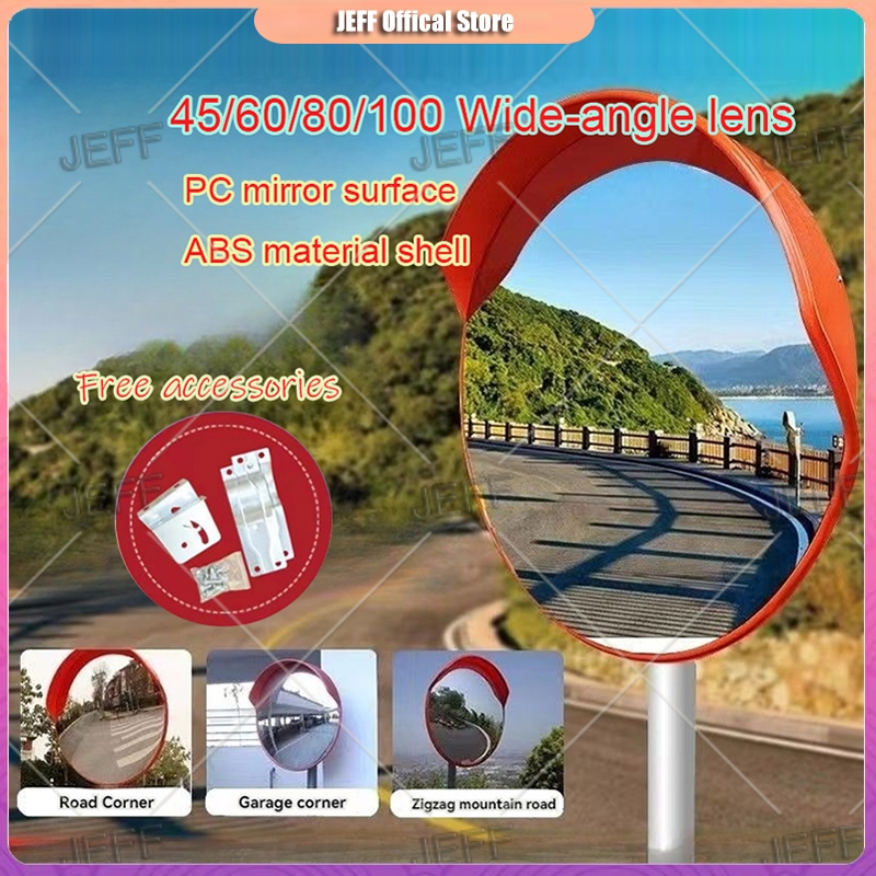 60/80CM Outdoor Indoor Traffic Wide-angle Mirror Concave-convex Mirror ...