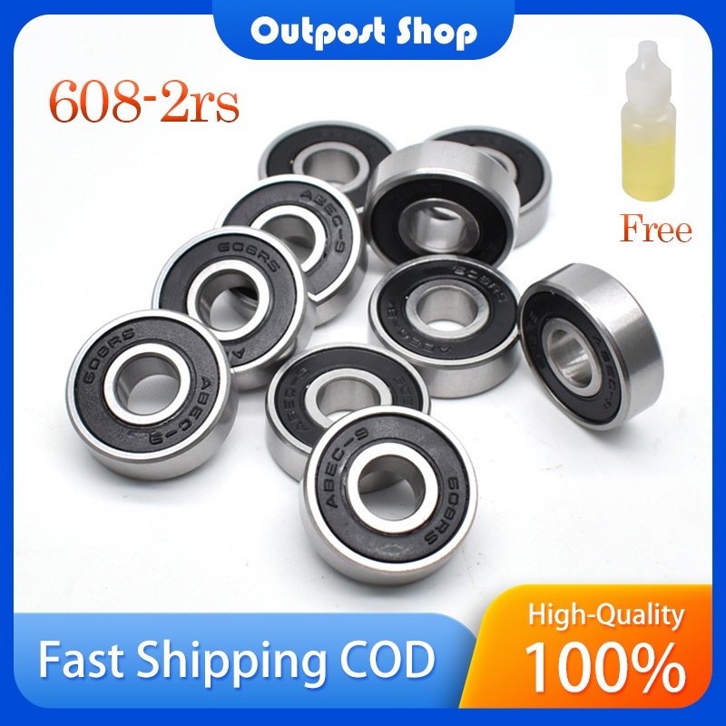 Bearings 608 2RS Black Anti-rust Skateboard Skate Wheel Bearing Inline ...