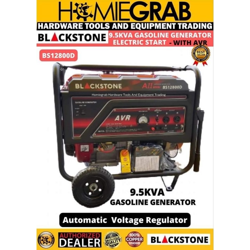 BLACKSTONE 9.5KVA /9500W GASOLINE GENERATOR - ELECTRIC START - PURE ...