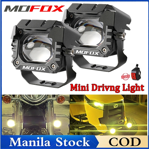 MOFOX V7 30W Mini Driving Light Dual Color High/Low Beam Motorcycle ...