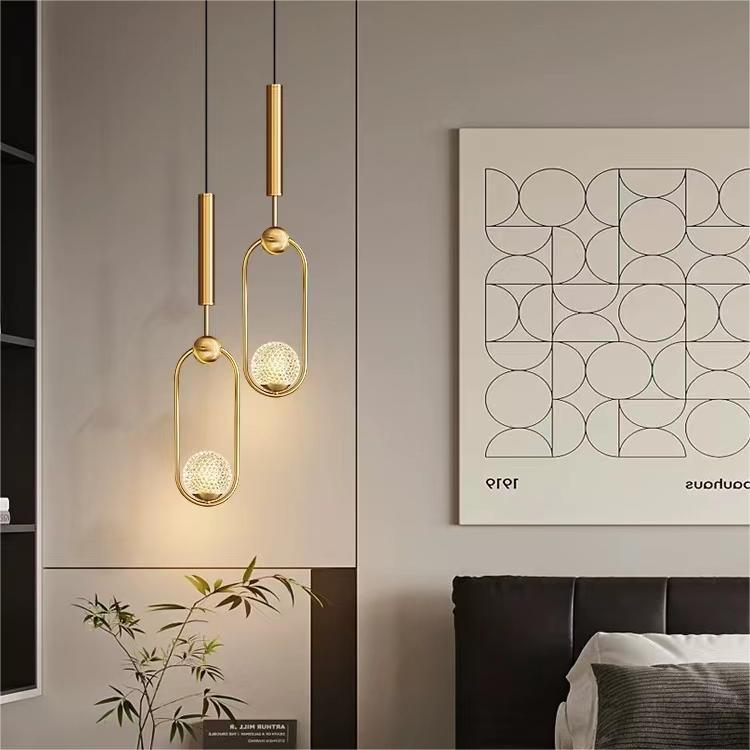 ENG_Lighting Minimalist Bedside Chandelier Bedroom Background Hanging ...