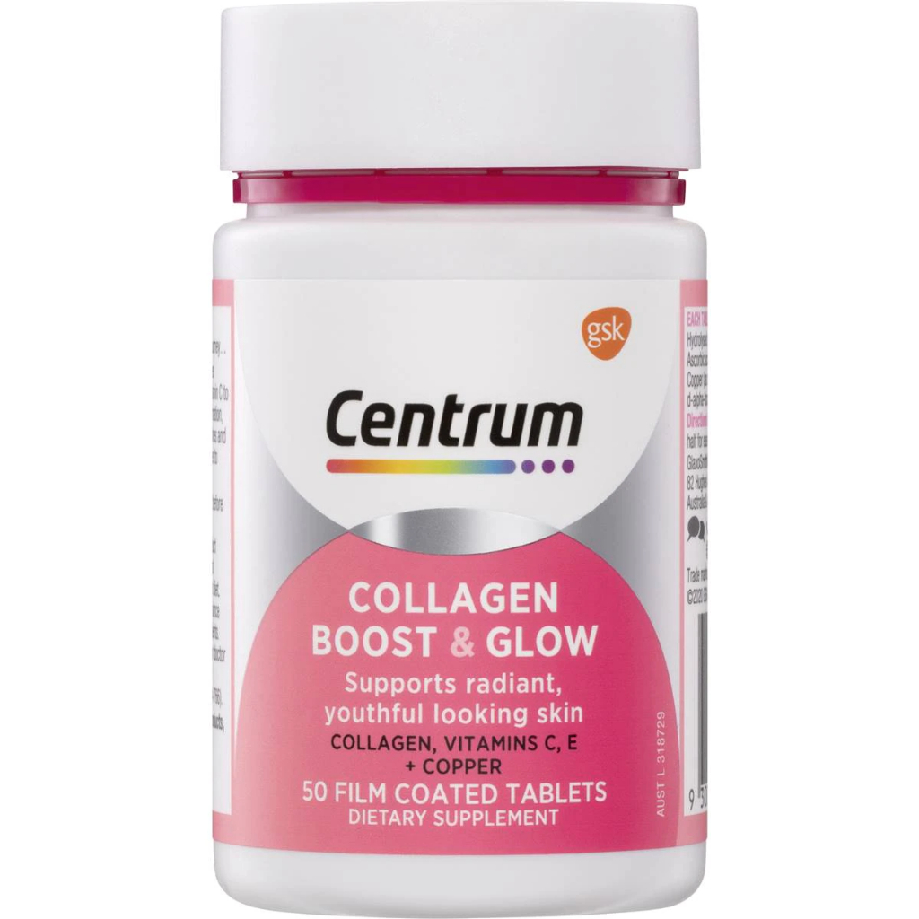 Centrum Benefit Blend Collagen Boost With Copper Vitamin C & E 50 Pack ...
