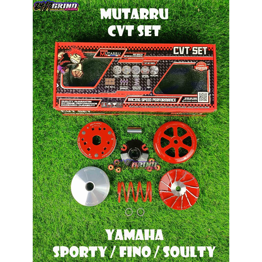 MUTARRU CVT SET YAMAHA MIO SPORTY / MIO SOULTY / FINO / MIO 115 COMPLETE CVT SET MADE IN JAPAN ...