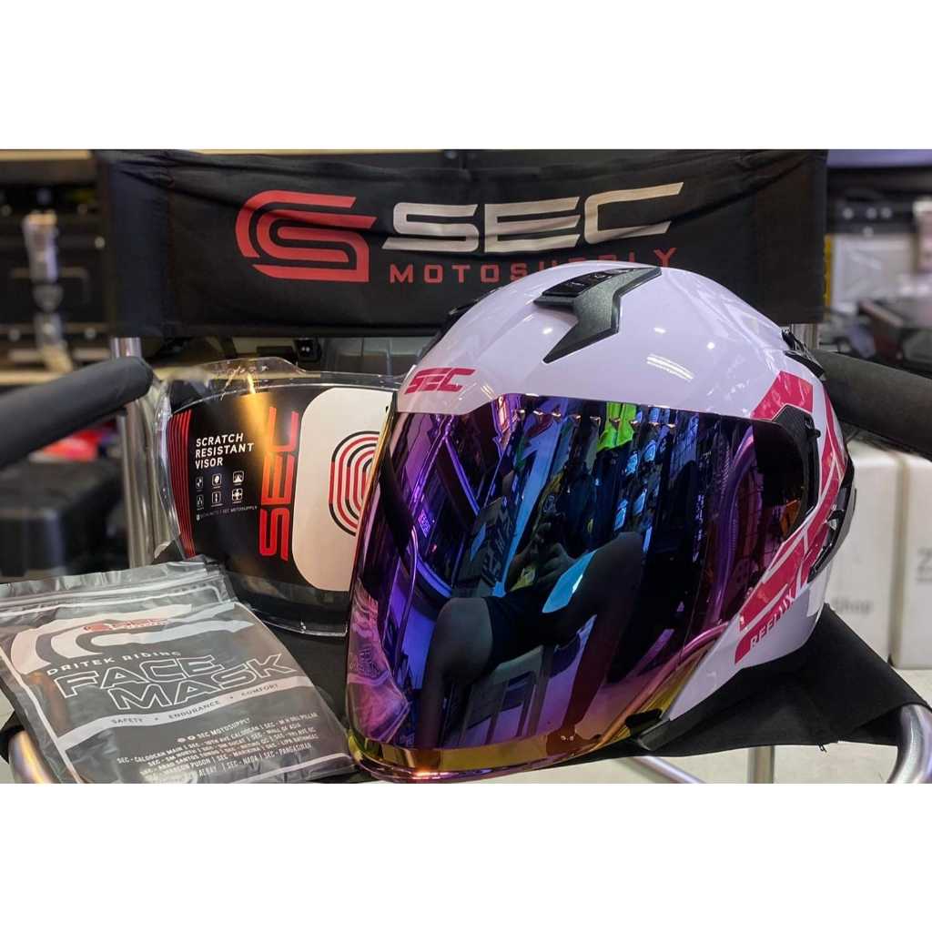 SEC REFLUX Half Face Helmet (Free Visor and Spoiler) | Shopee Philippines